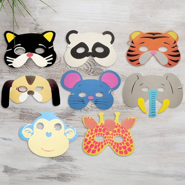 Peggybuy 10pcs Assorted EVA Foam Animal Masks Costume Props for Kids ...