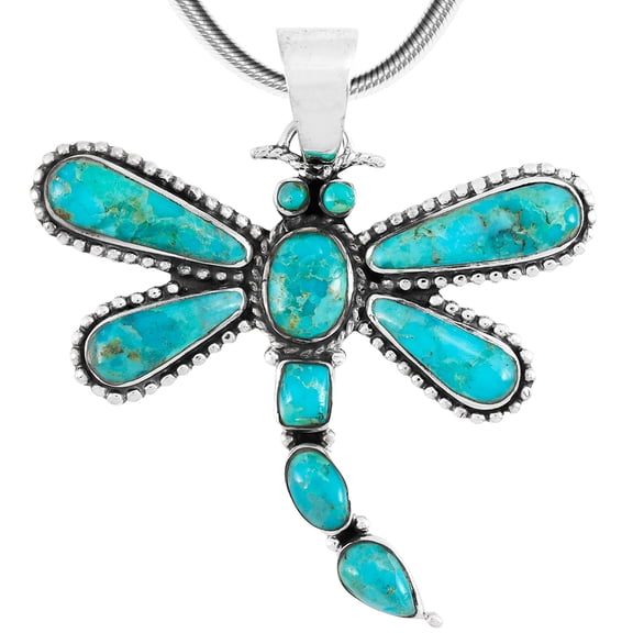 Turquoise Feather Necklace Multi-Colors for Women Sterling Silver 925 ...