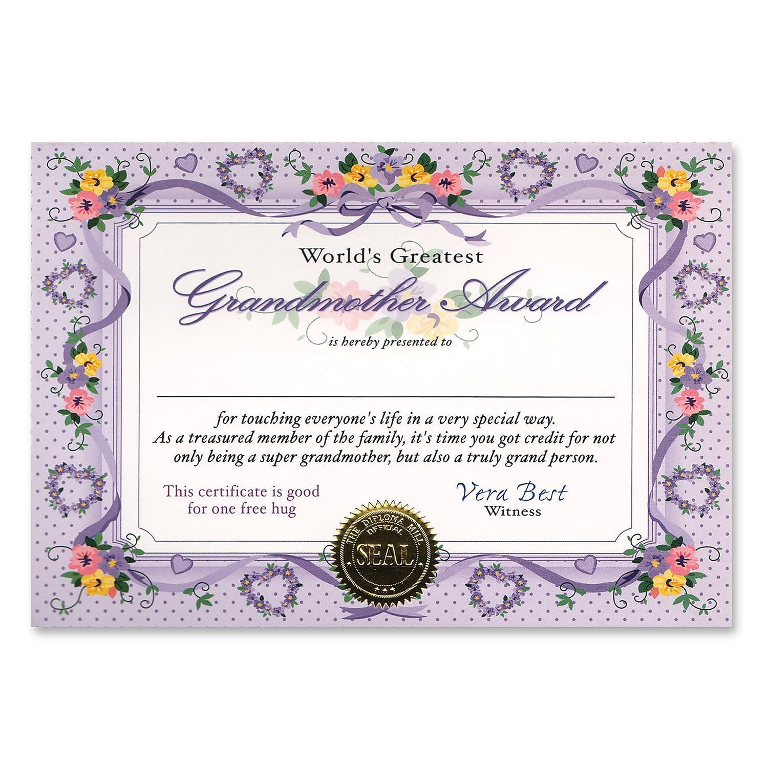 Grandparents Day Certificates Printables