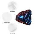 Easygdp Red And Blue Lightning Winter Beanie for Men Women Beanie Knit ...