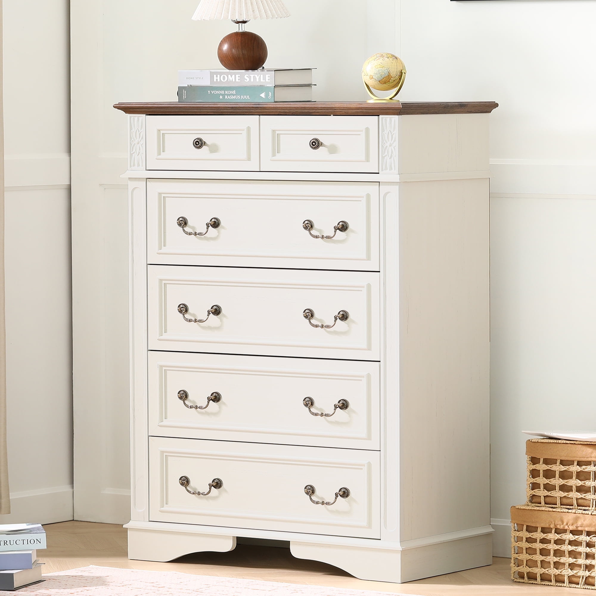 Click here for Fiakoa 48 Tall 6 Drawer Dresser For Bedroom  Farmh... prices