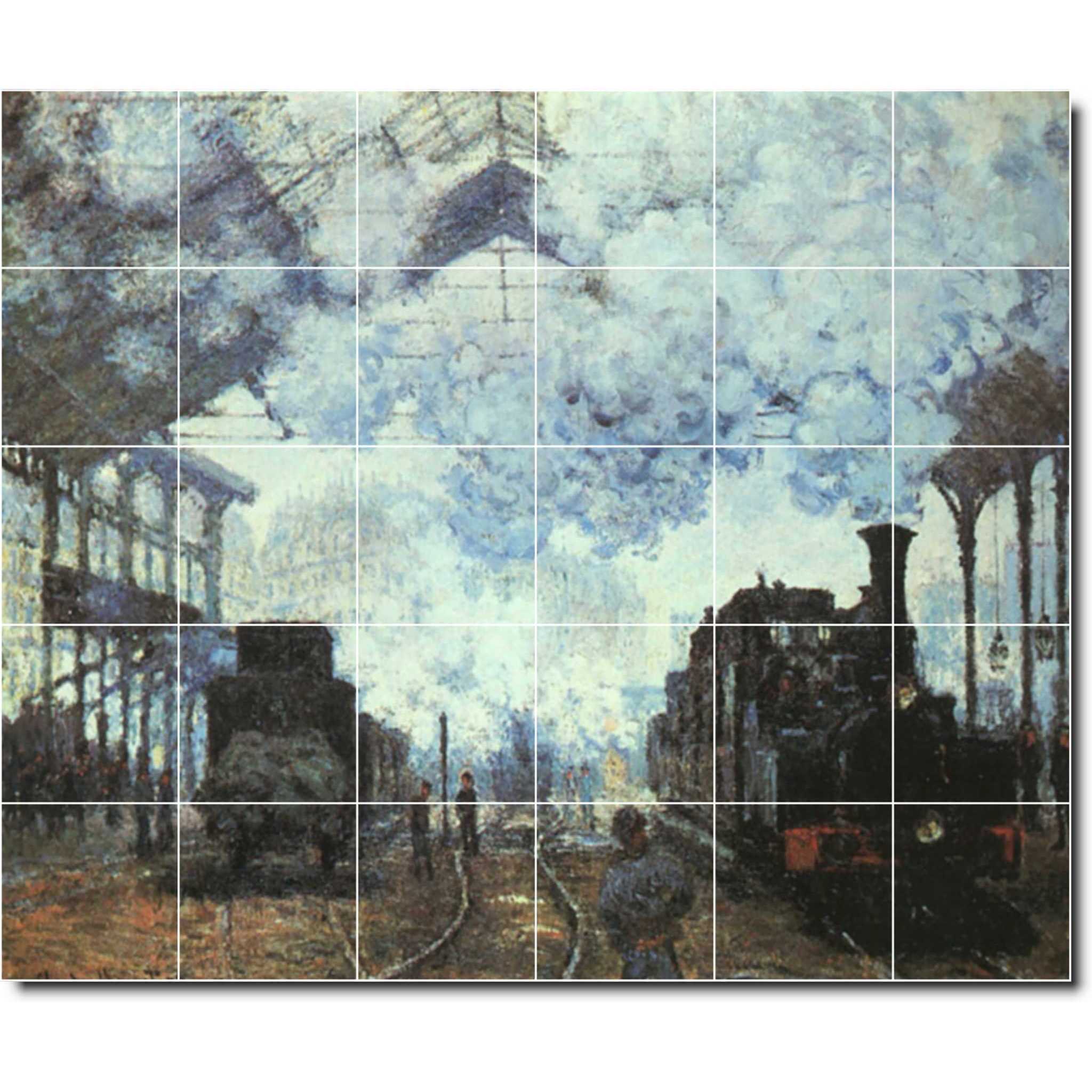 Ceramic Tile Mural-Claude Monet Country Painting 79. 72" w x 60" h ...
