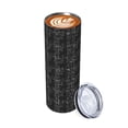 20oz Stainless Steel Mug Reusable Tumbler With Lid And Straw For Hot ...