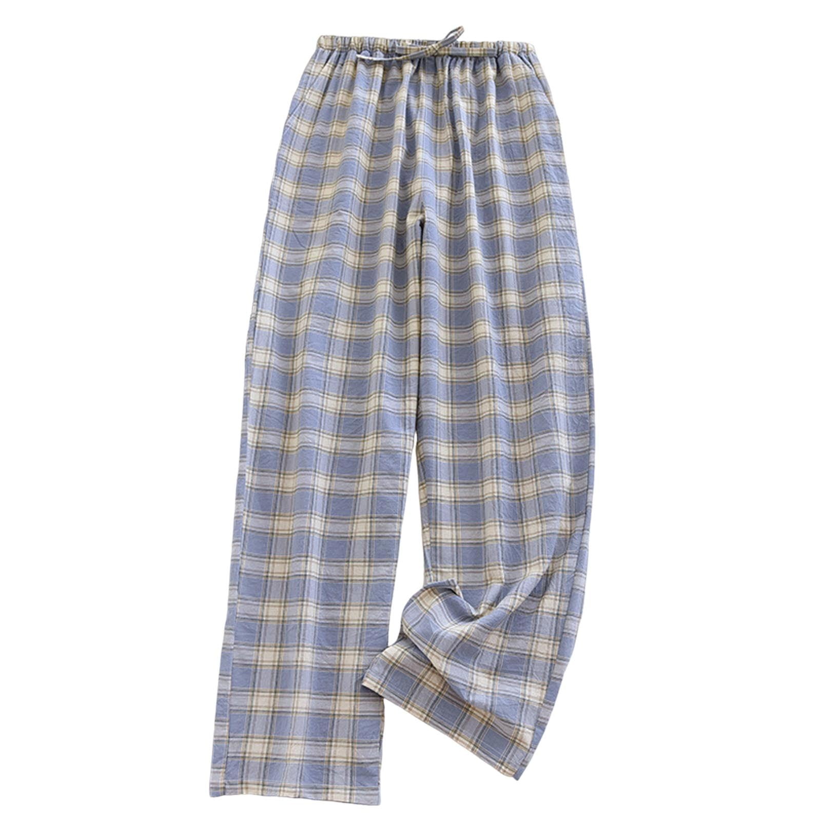 Click here for Cfhntfmh Mens Pajama Pants Cotton Plaid Sleep Loun... prices