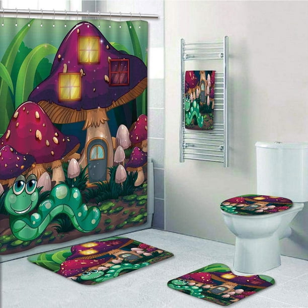 EREHome a Long Worm Near The Mushroom Houses Fictional Cute Little ...