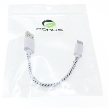 Braided Short Type-C Cable Rapid Charge USB Power Wire Sync V4N for ...