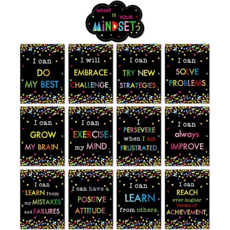 Growth Mindset Posters Bulletin Board Display Set Positive Sayings What ...