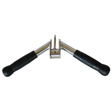 Gymax Cable Machine Attachment Set V-Shaped Press Down Bar, Tricep Rope ...