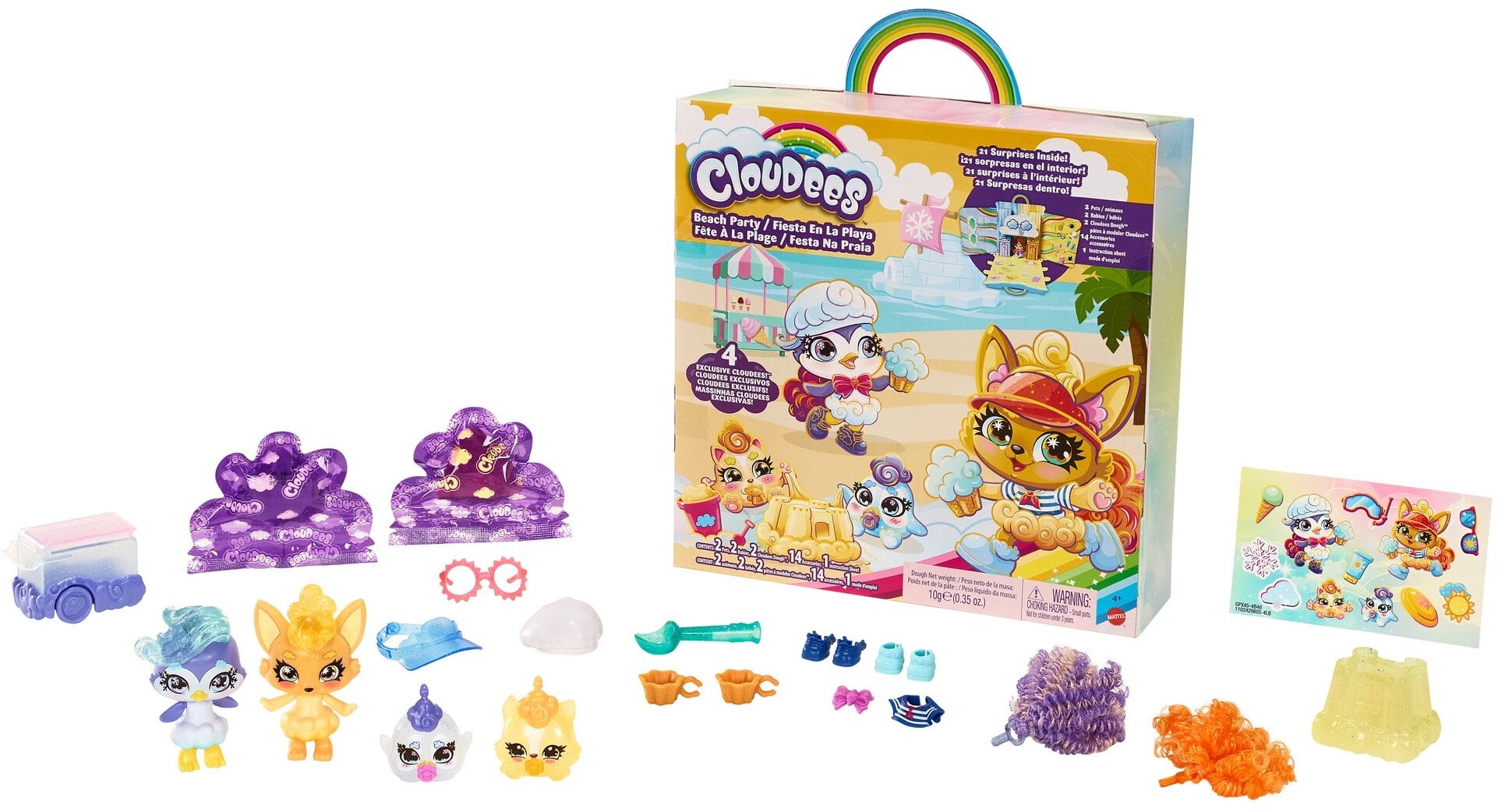 Cloudees Collectible Pets Party Pack, Cloud-Themed Reveal Toys with ...