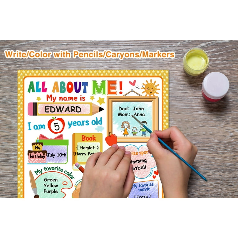 All About Me Poster Preschool