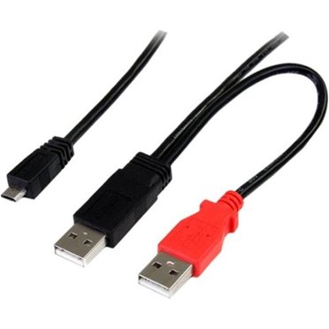 Startech 1' USB Y Cable for External Hard Drive - Walmart.com