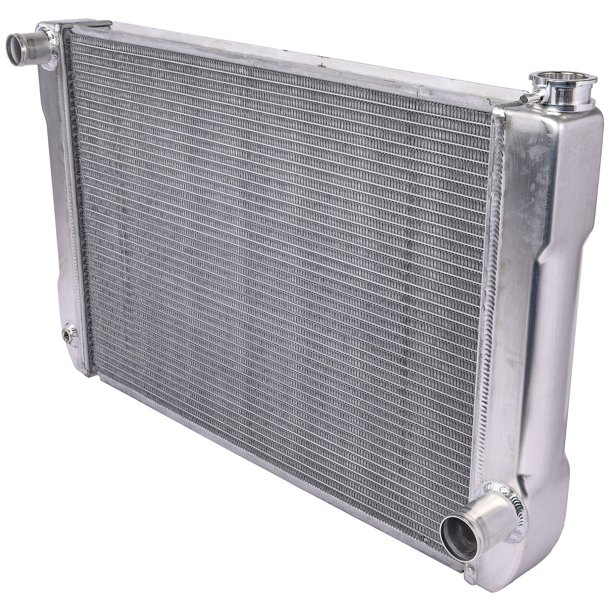 JEGS 52008 Chevy/GM-Style Aluminum Radiator Crossflow 2 Row 1 in. Core ...