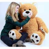 Big Plush Giant Teddy Bear Five Feet Tall Honey Brown Color Soft ...