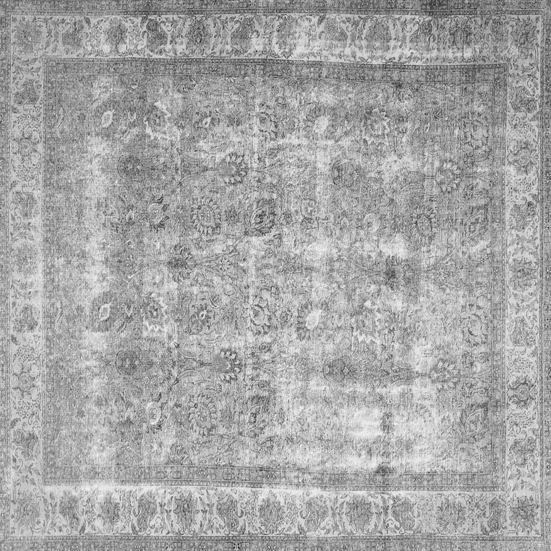 Ahgly Company Indoor Square Persian Gray Traditional Area Rugs, 6 ...