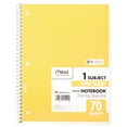 Mead Lined Spiral Notebook, 1 Subject, Wide Ruled, 70 Sheets, 10.5 x 7. ...