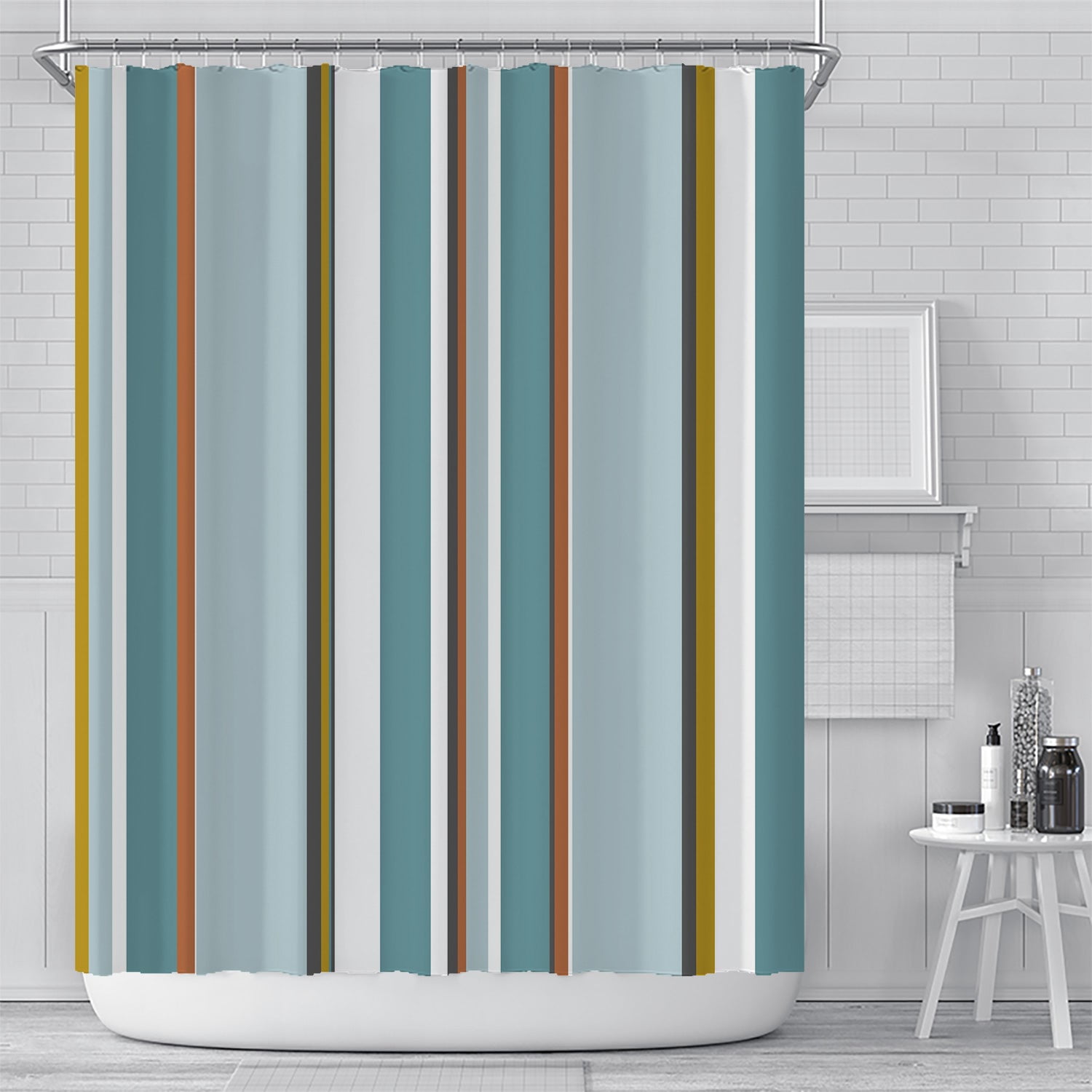 Click here for Pandaco Beryl Fabric Shower Curtain (180cm X 180cm... prices