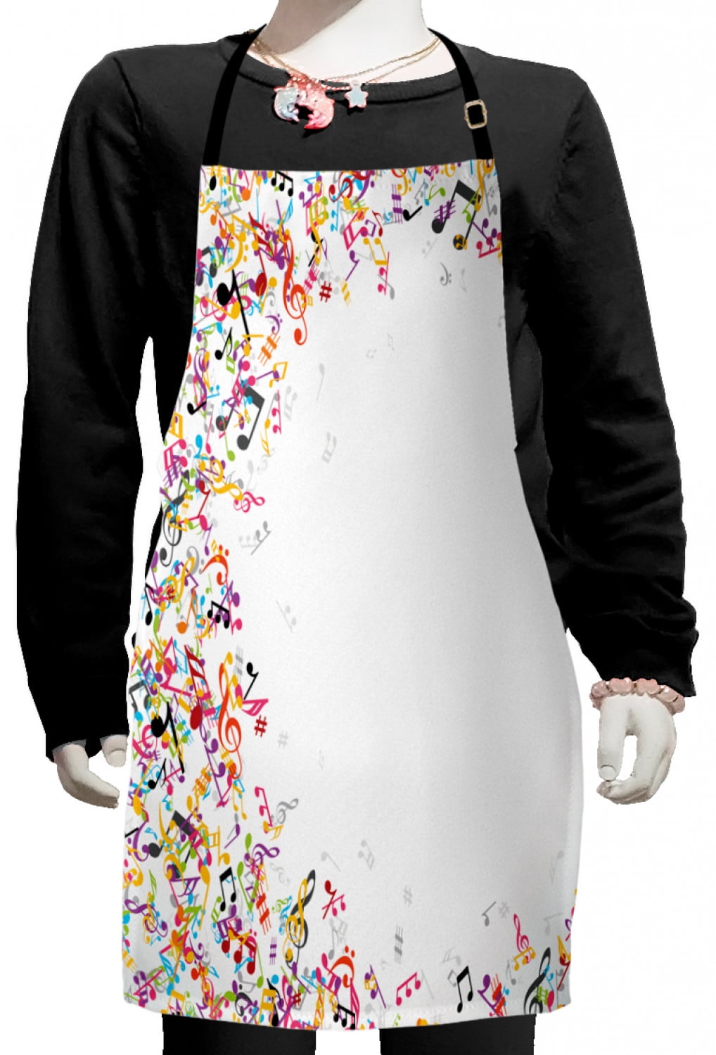 Music Kids Apron, Colorful Musical Notes Frame Festival Singing ...