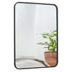 Mainstays 22inx30in Rounded Edge Rectangular Black Finish Wall Mirror ...
