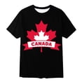 Boys Graphic T Shirt With Embroidered Maple Leaf Canadian Patriotic ...