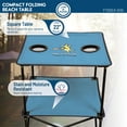 Life Is Good Blue 22" Square Compact Folding Beach Table - Walmart.com