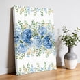 Blue Hydrangea Canvas Wall Art for Living Room, Rustic Summer Blue ...
