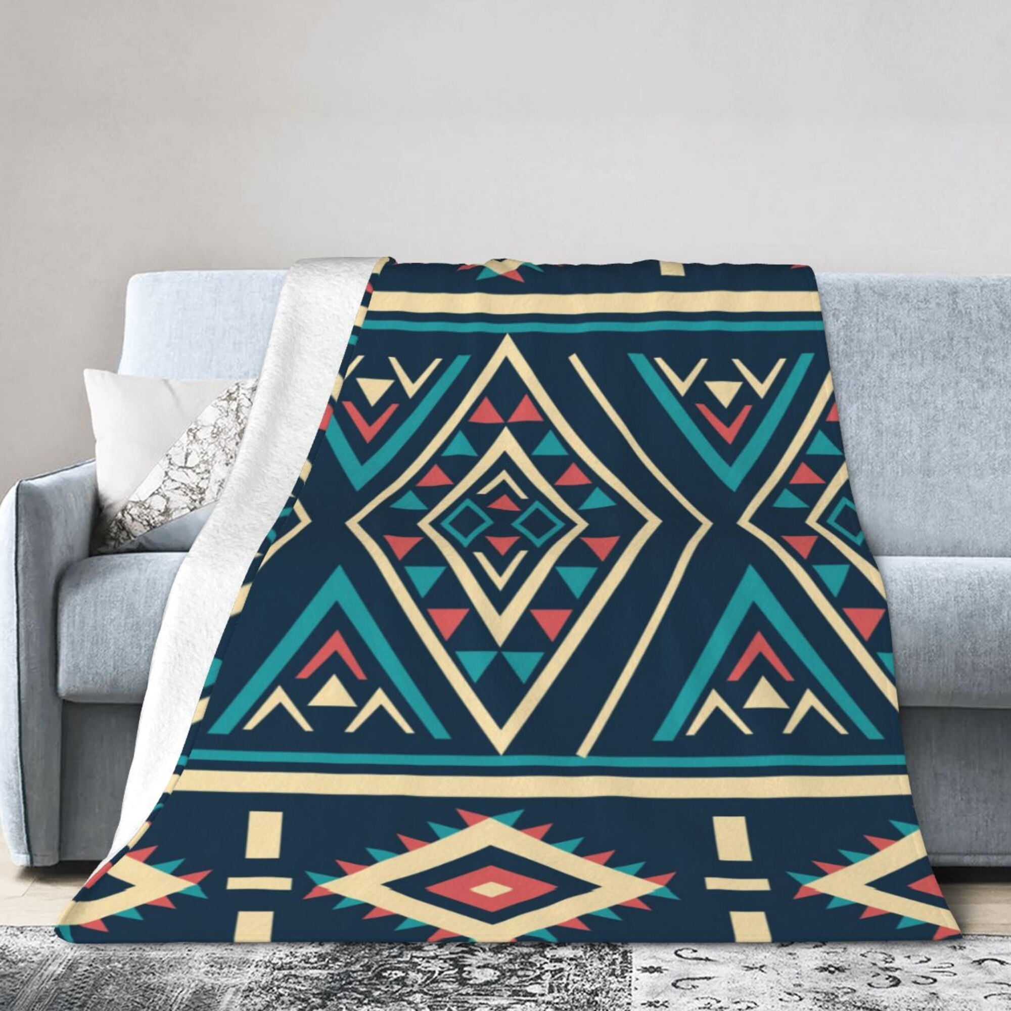 DouZhe Ultra-Soft Micro Fleece Lightweight Flannel Bed Blanket, Retro ...