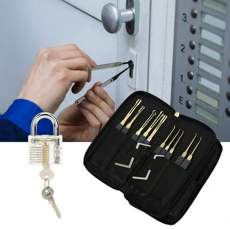 Lock Pick Lock Pick Set Transparent Unlocking Tool Locksmith Tool 24Pcs ...