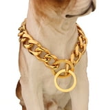 Gold Chain Dog Collar Pet Slip for American Pitbull French Bulldog ...
