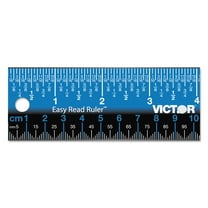 Victor Technology Easy Read Ruler, 12", Blue/Black, Stainless Steel ...