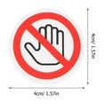 10pcs Round Instrument No Touch Sign Do Not Touch Sticker Self Adhesive ...