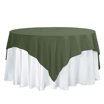 "Efavormart 60"" SILVER Satin Square Tablecloth Overlay - Topper Cover ...
