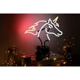Amped & Co Unicorn Neon Light, Decorative LED Neon Lamp, White, Yellow ...