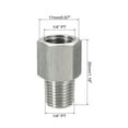 Uxcell 1/4 PT Male to 1/4 PT Female Stainless Steel Pipe Fitting Reducing Hex Bushing - Walmart.com