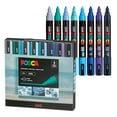 POSCA Non-toxic Art Pack, Paint Marker Set, 8 Cool Tone Colors, PC-5M ...