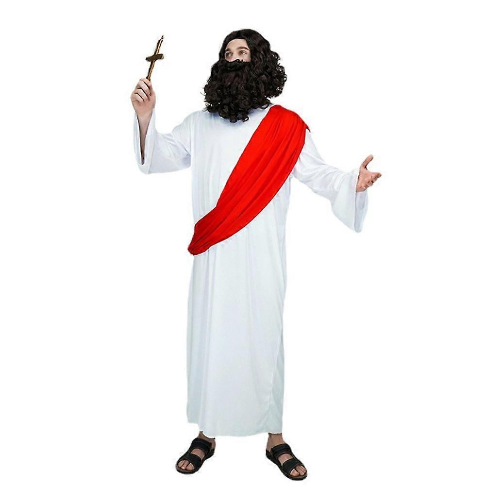 One-piece Jesus Cosplay Jumpsuit Theme Party Stage Performance Clothing ...