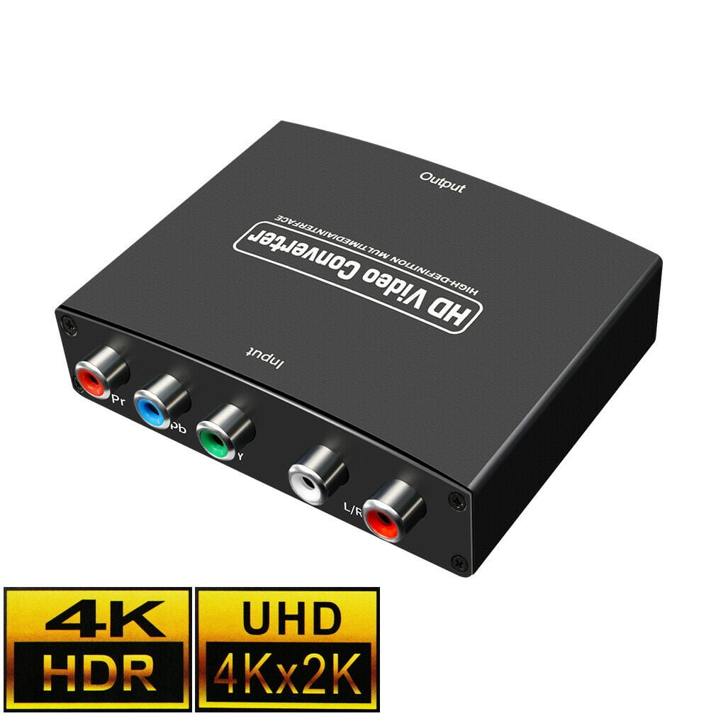 Component Video & L/R RCA Stereo Audio to HDMI Converter Adapter - DVD ...
