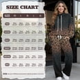 SCRAWLGOD Leopard Print Gradient Brown Gray Lounge Sets for Women ...