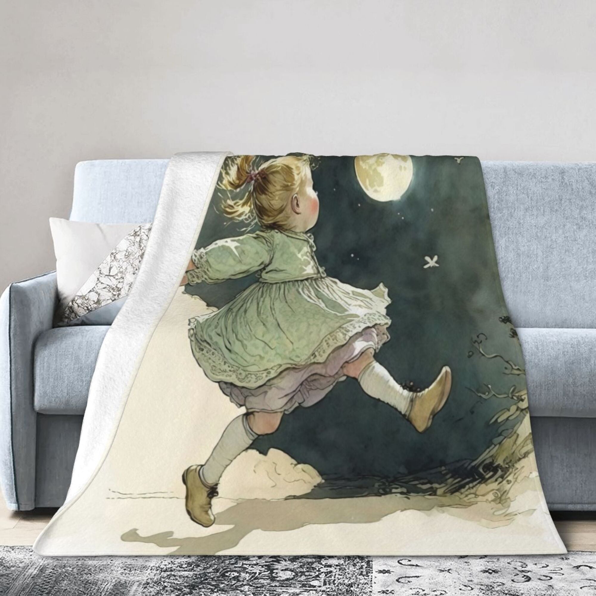 Anti-Pilling Flannel Bed Throw Blankets Kid Design Comics - Couch-Ultra ...