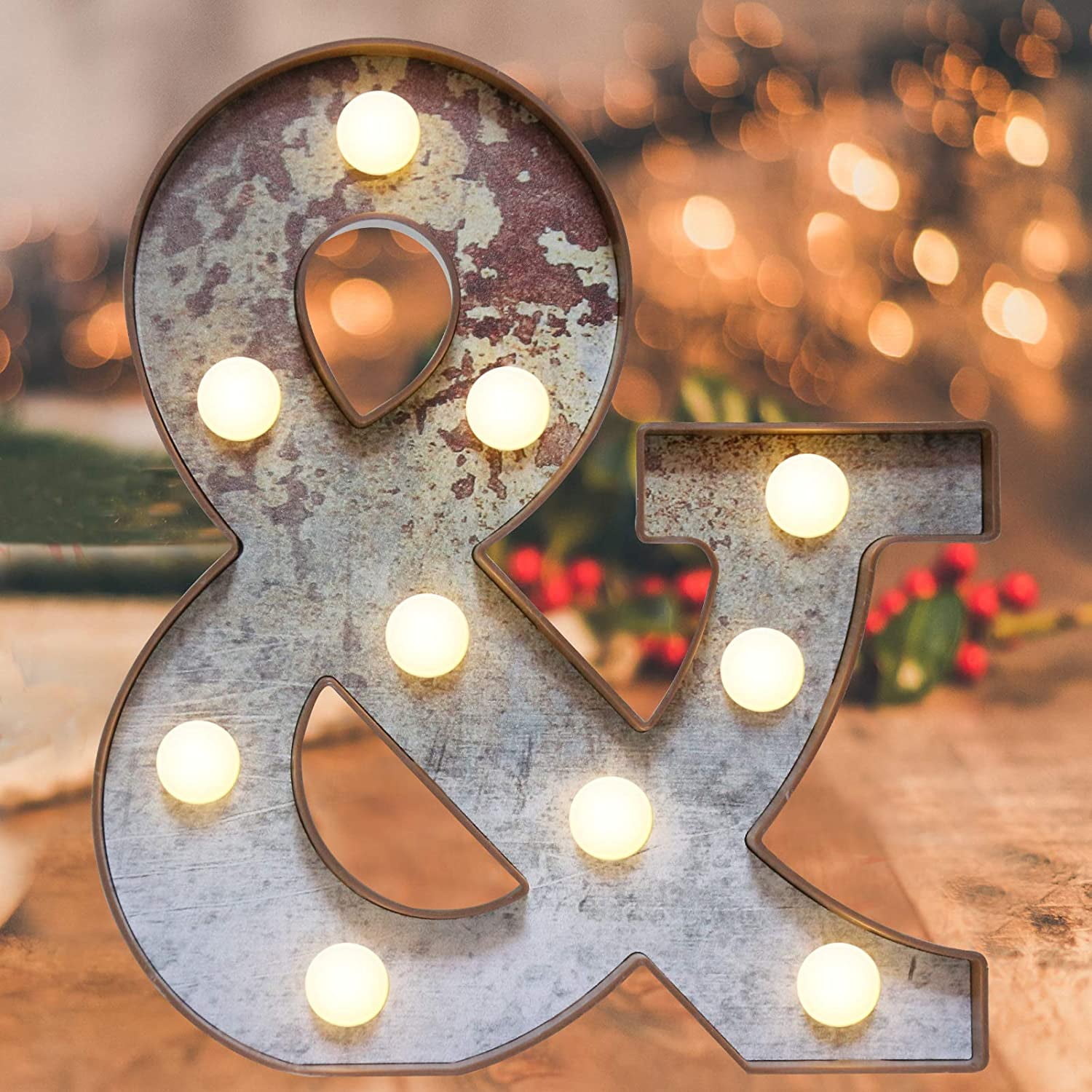 Elnsivo Vintage Led Letter Lights Light Up Alphabet Sign for Cafe Party ...