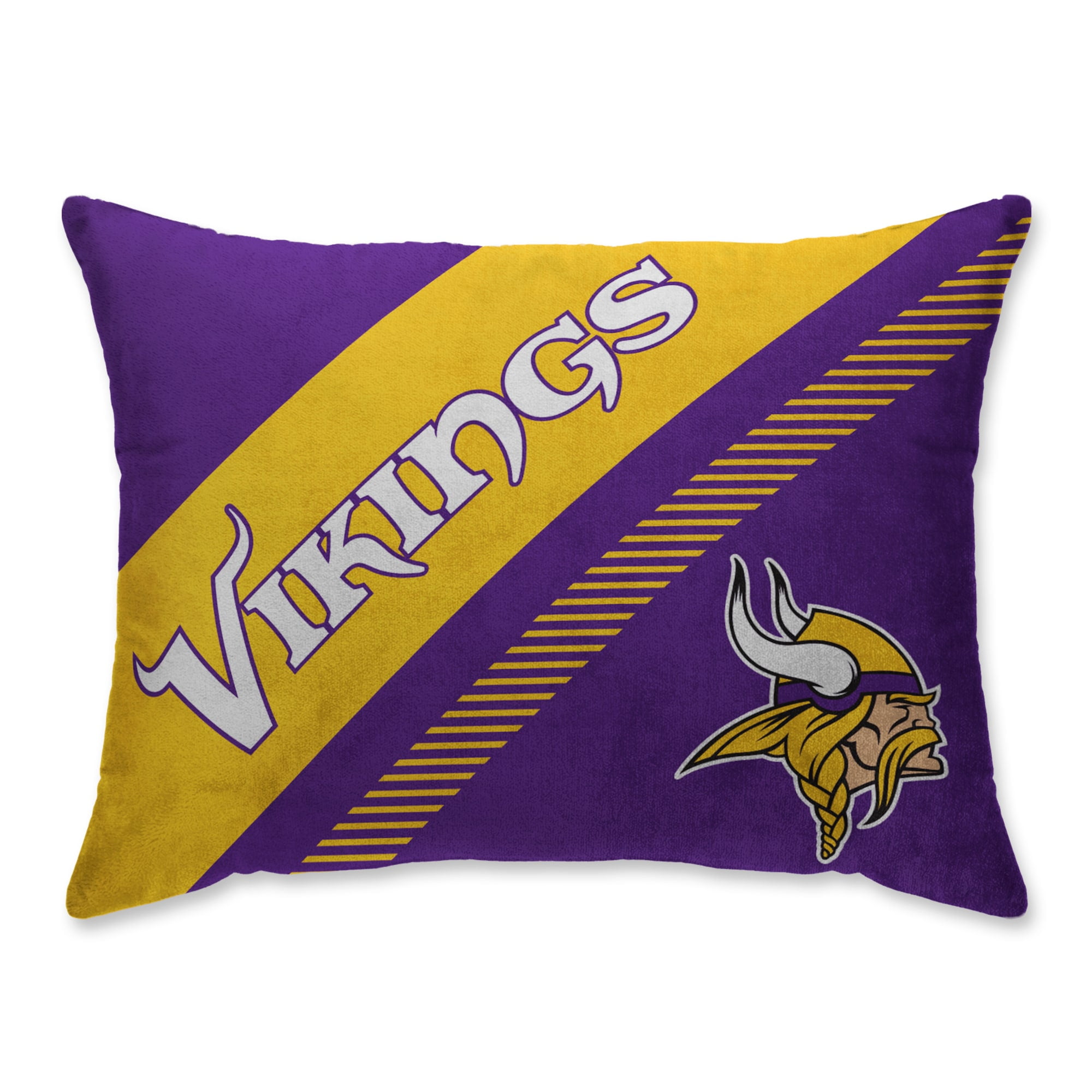 Minnesota Vikings Super Plush Mink Diagonal Bed Pillow - Purple ...