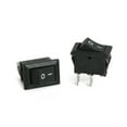 2x 12V Mini Black Square Rocker Power Button, ON/OFF Electrical Switch ...