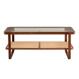 Yesfashion Solid Wood Modern Simple Rectangular Double Layer Solid Wood ...