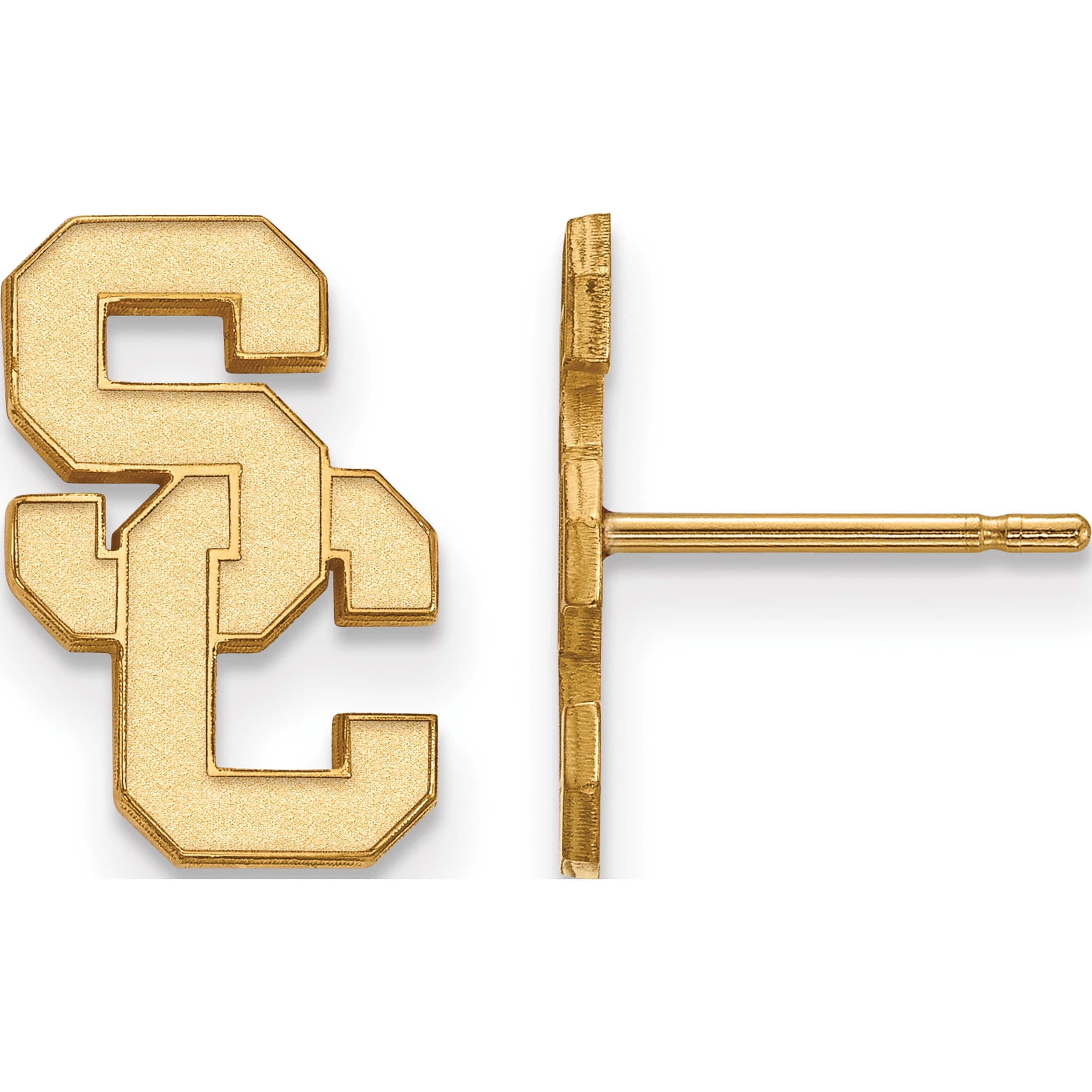 Ss/Gold Plated Gp University Of Southern California Small Post Earring ...