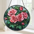 Stained Glass Style Rose Blossom Suncatcher – Floral Window Art ...