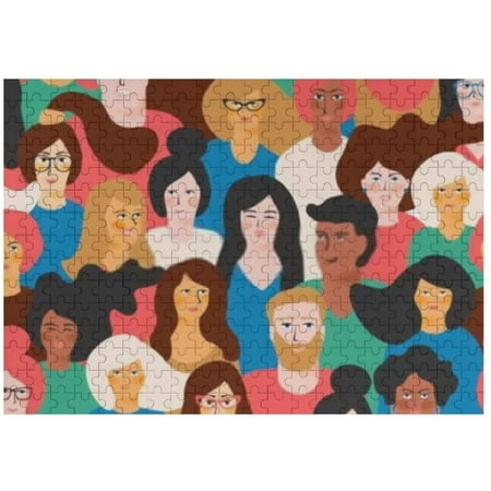 Jigsaw Puzzles Different Skin Color People Toy Kid Educational Games ...
