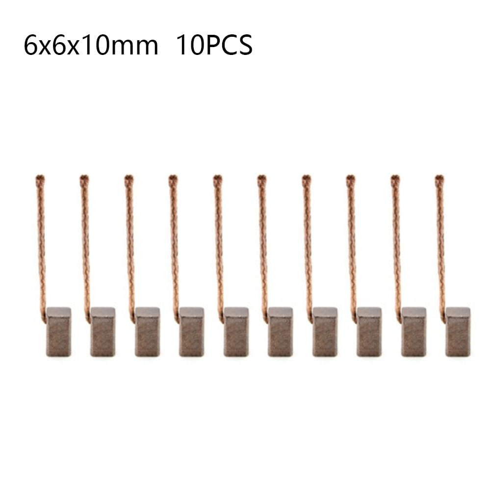 2 10pc Carbon Brush 6x6x10mm For Blower Motor Fan Motor Windshield 2-10pc-carbon-brush-6x6x10mm-for-blower-motor-fan-motor-windshield
