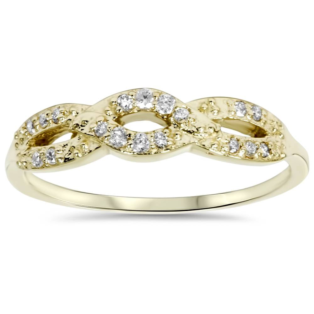 1/5ct Diamond Infinity Ring 10k Yellow Gold | Walmart Canada