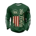 USA 250th Anniversary Shirt for Men Waffle Knit T Shirt American Flag ...