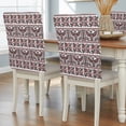 6 Pack Ethnic Tribal Style Chair Back Covers Bird Geometric Boho Red ...