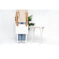 Mainstays Modern Solid Wood Folding Tray Tables, Set of 2, White ...